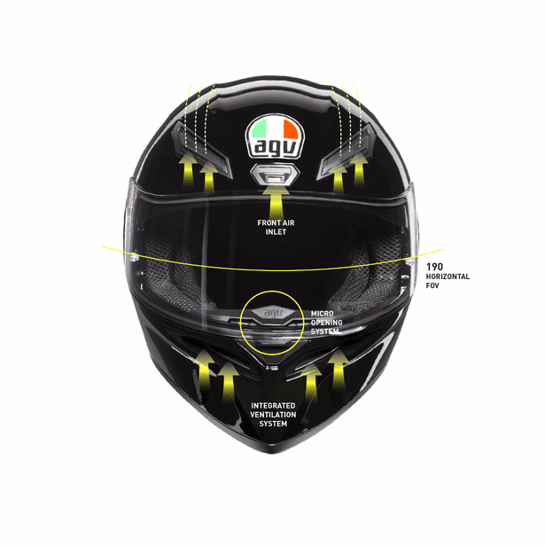 AGV K1 Helmet - Black – High Road Motorsports
